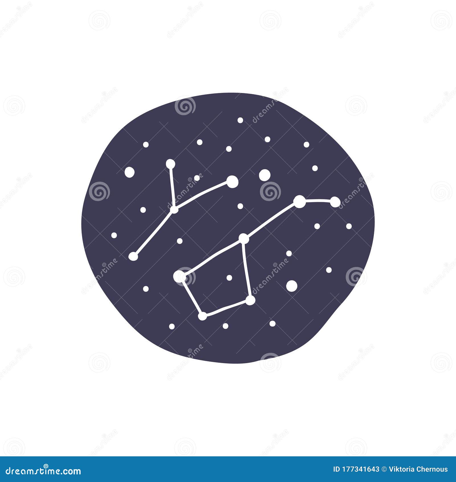 Constellations Doodle Icon, Vector Illustration Stock Illustration ...