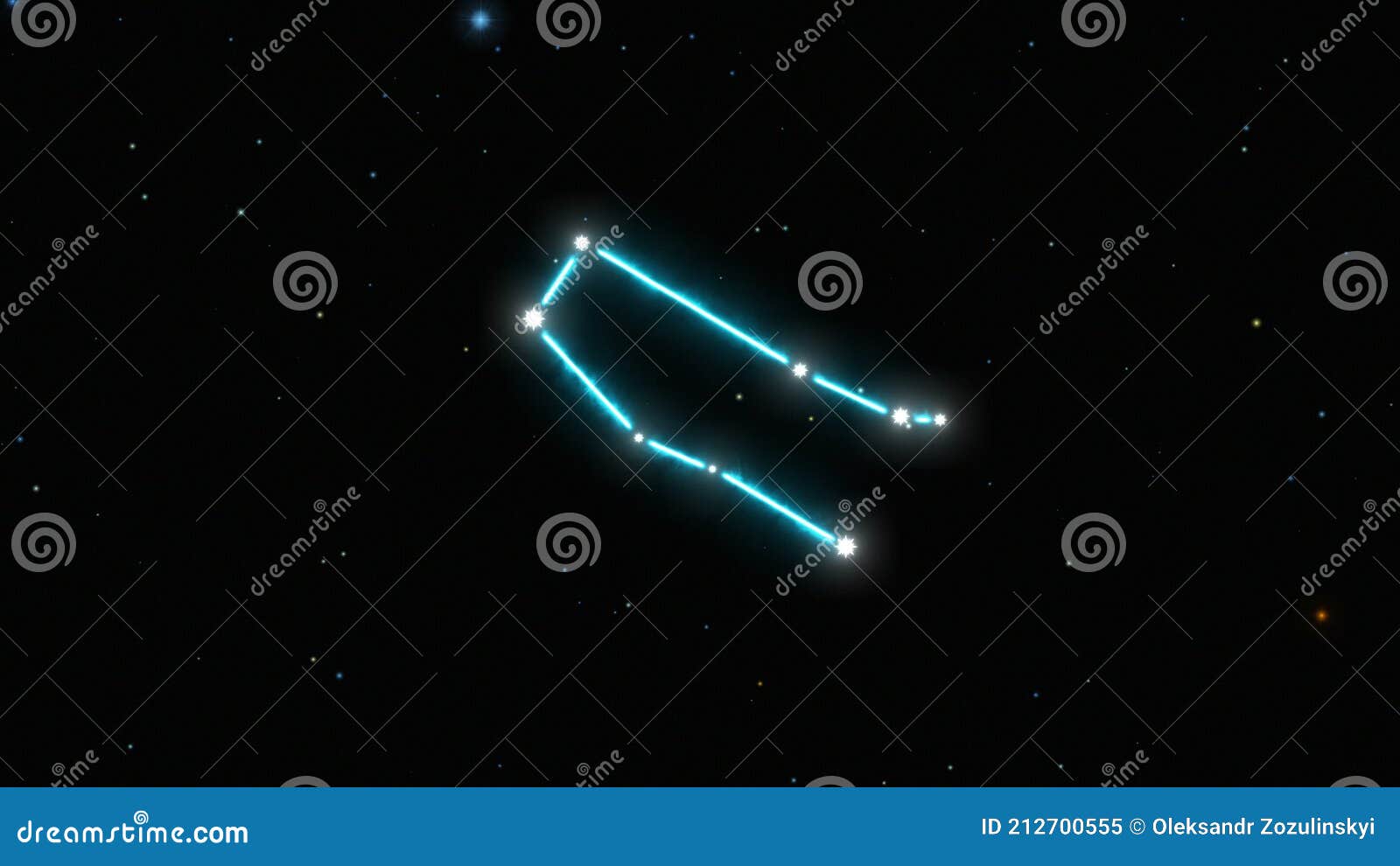 Constellations Gemini Fantasy Blue Night Sky Infinity Universe Space ...