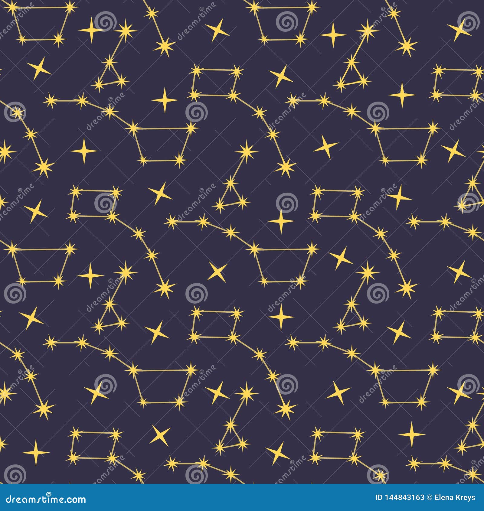 Constellations Pattern Space Astronomy Science Stock Vector ...
