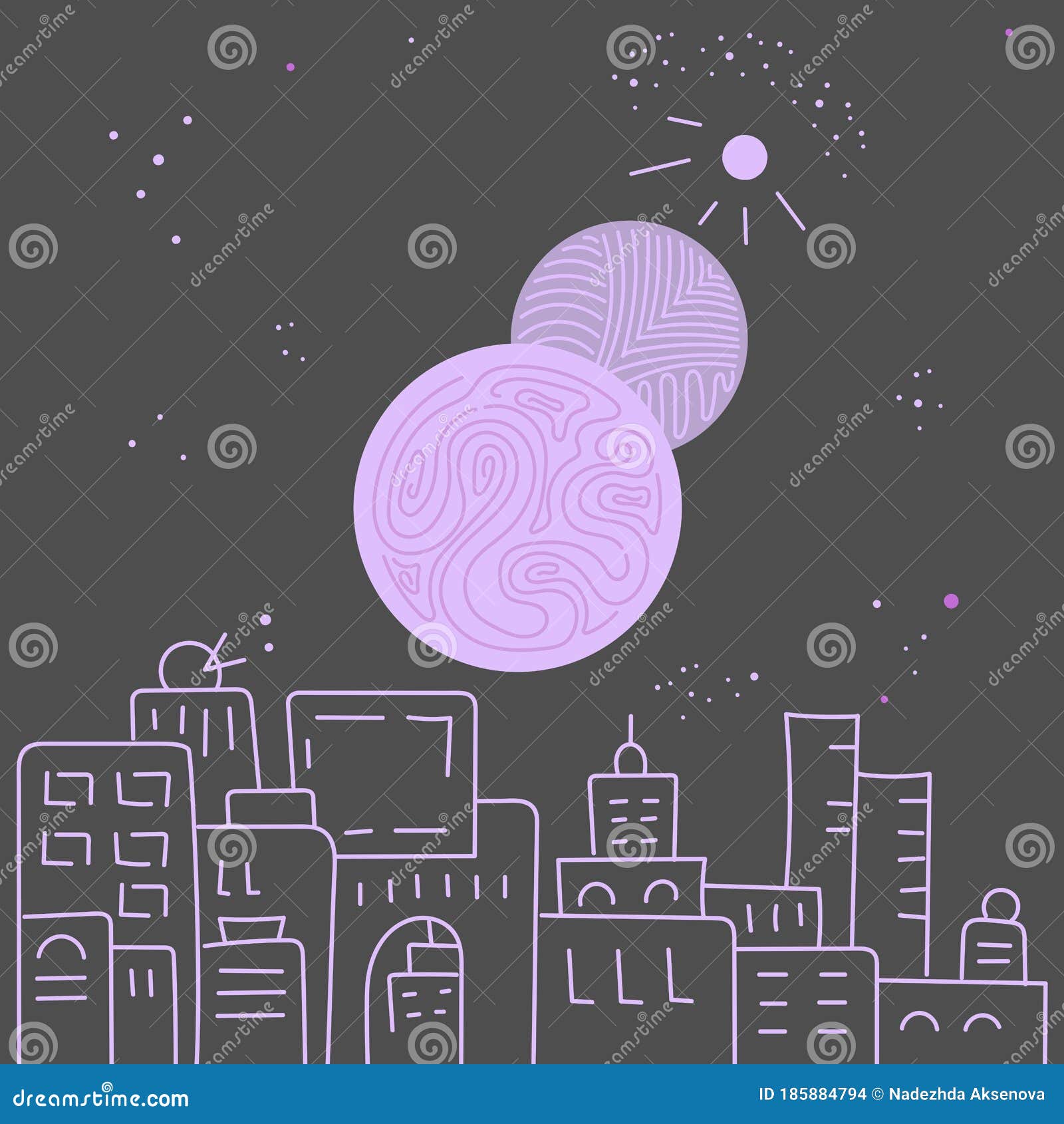 Constellations and Stars Over the City, Eclipse, Parade of Planets ...