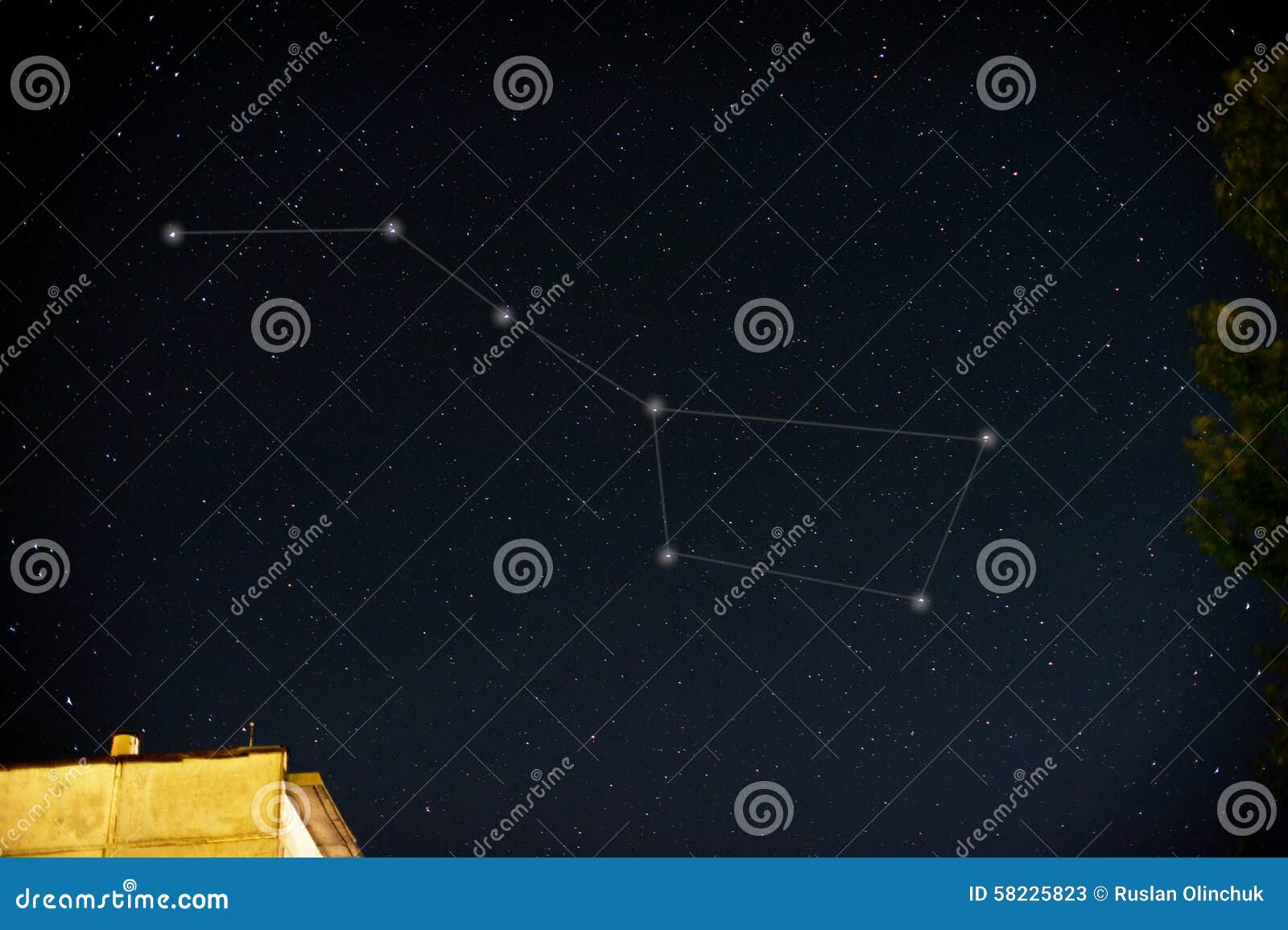 Constellations. Ursa Major stock image. Image of deep - 58225823
