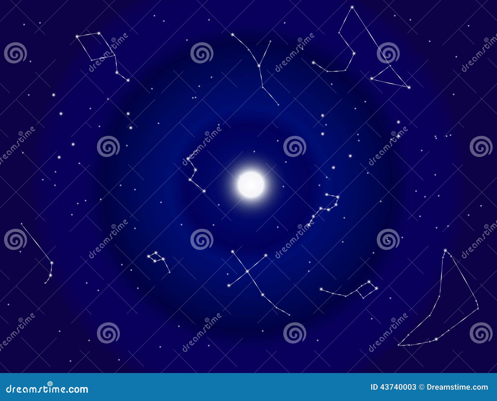 Constellations Zodiac Sky Night Stock Vector - Illustration of social ...