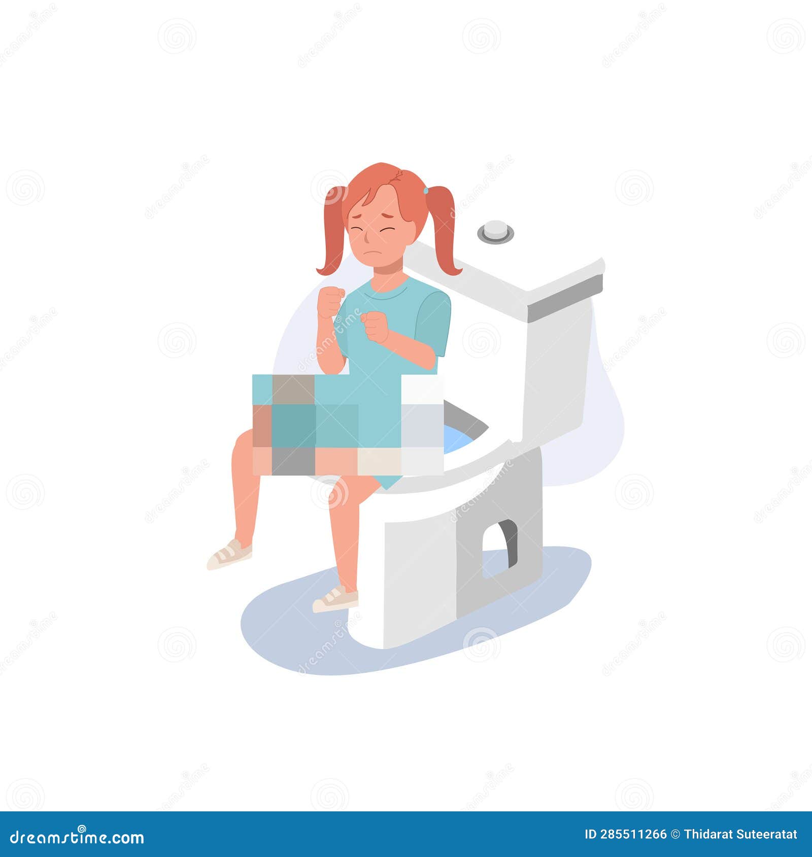 Constipation Ailment in Kids. Health Problem. Young Kid with ...