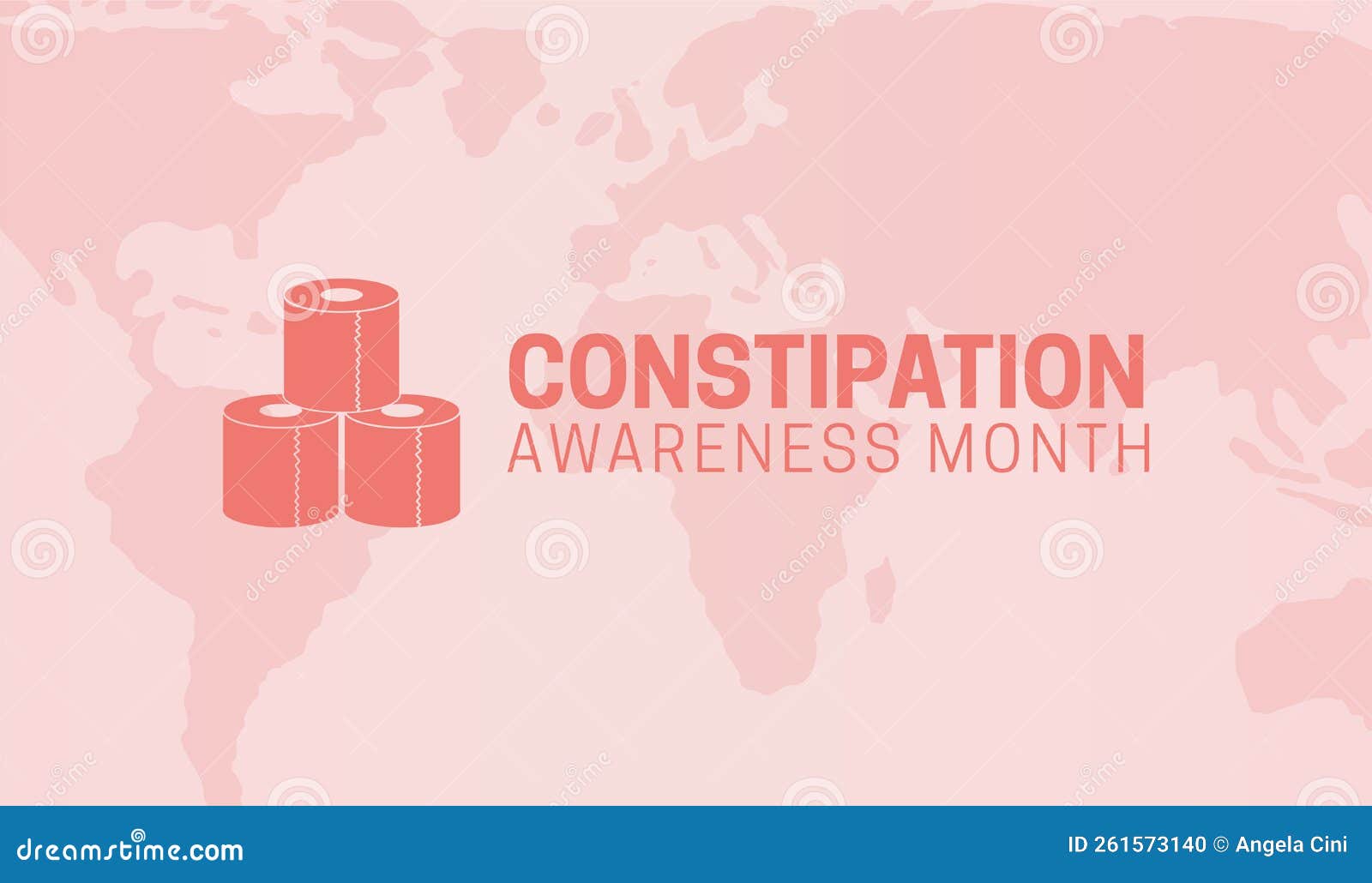 Constipation Awareness Month Illustration Theme with Toilet Paper Stock ...