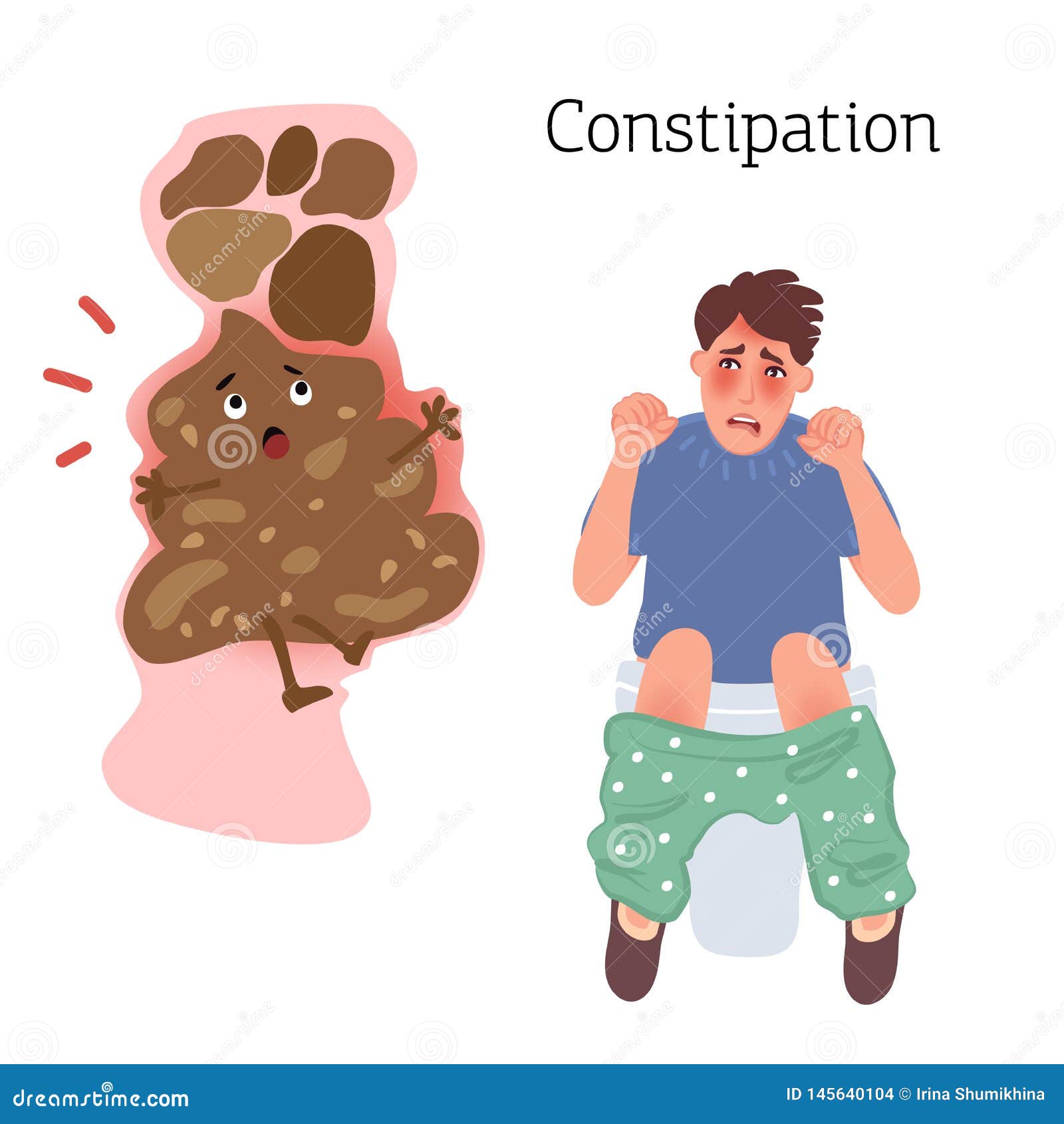 Constipation, Bloating. Diseases of the Gastrointestinal Tract Stock ...