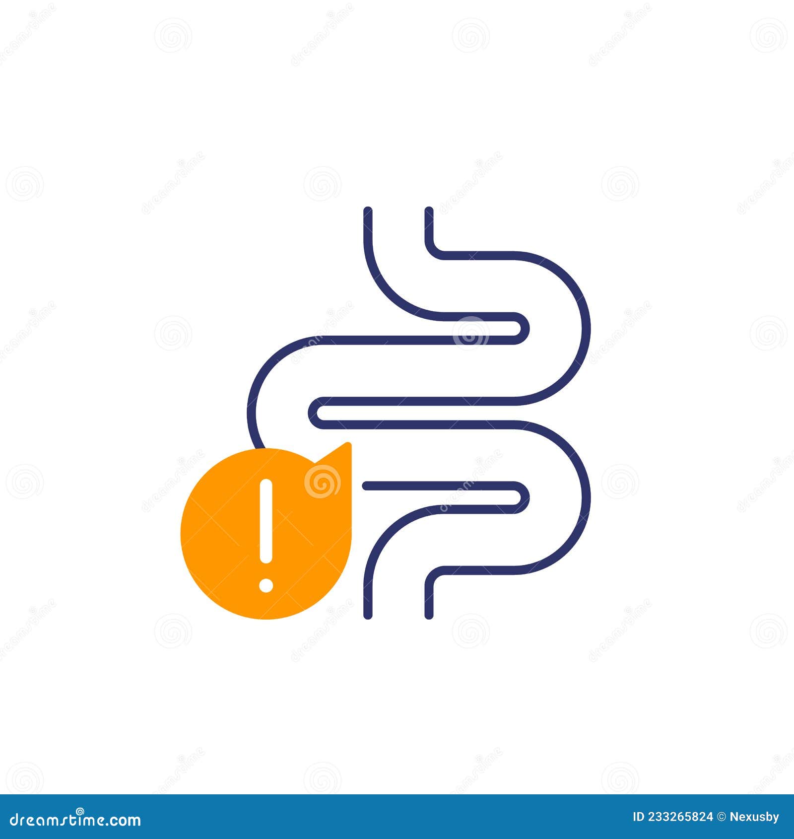 Constipation in Bowel Icon, Vector Stock Vector - Illustration of sign ...