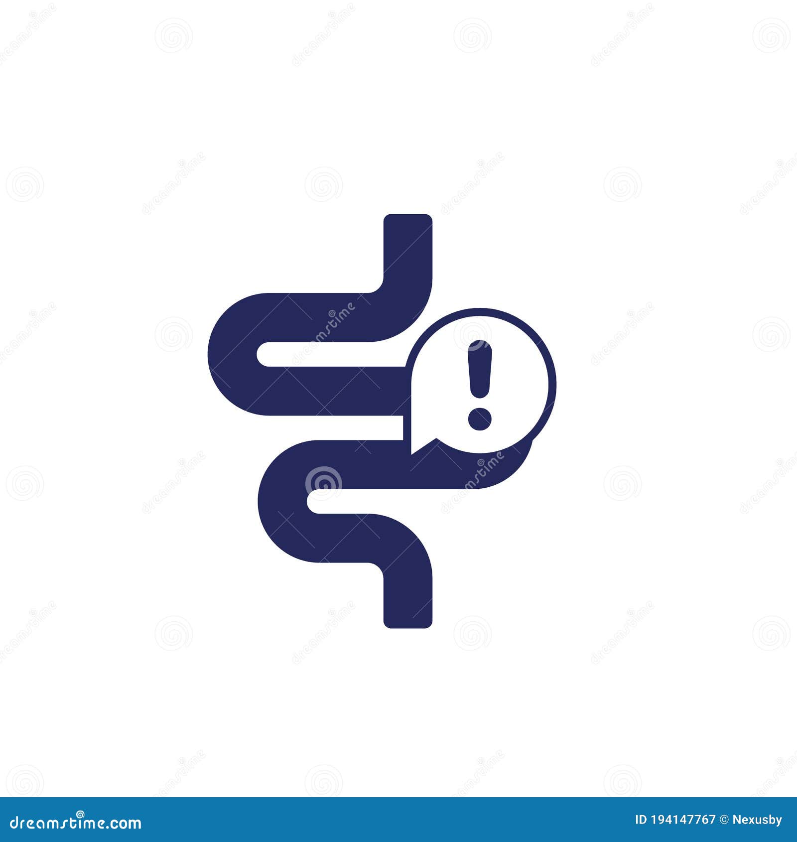 Constipation Icon with Bowel, Colon Stock Illustration - Illustration ...