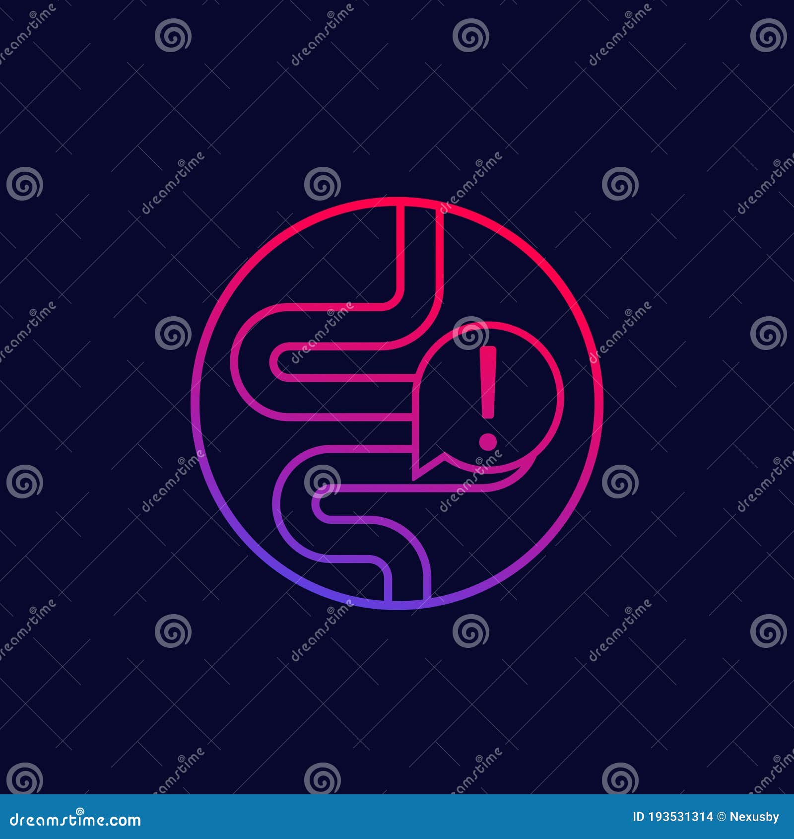 Constipation Icon, Bowel, Colon Problems, Colitis Stock Vector ...