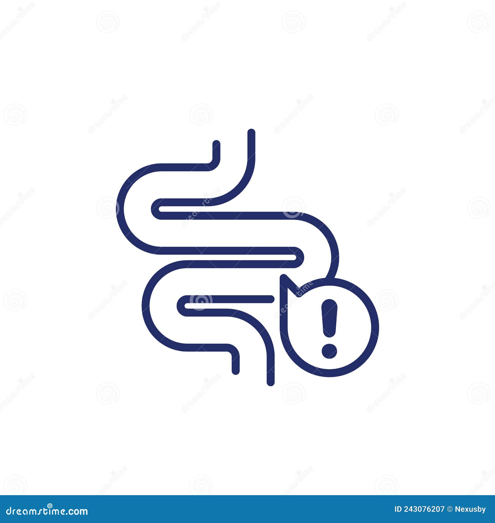 Constipation Icon with a Gut Stock Vector - Illustration of ...