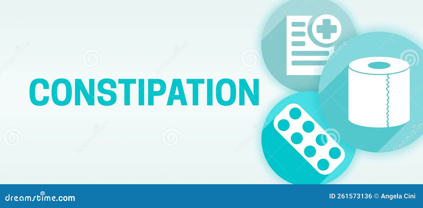 Constipation Medical Illustration Design with Icons Stock Vector ...