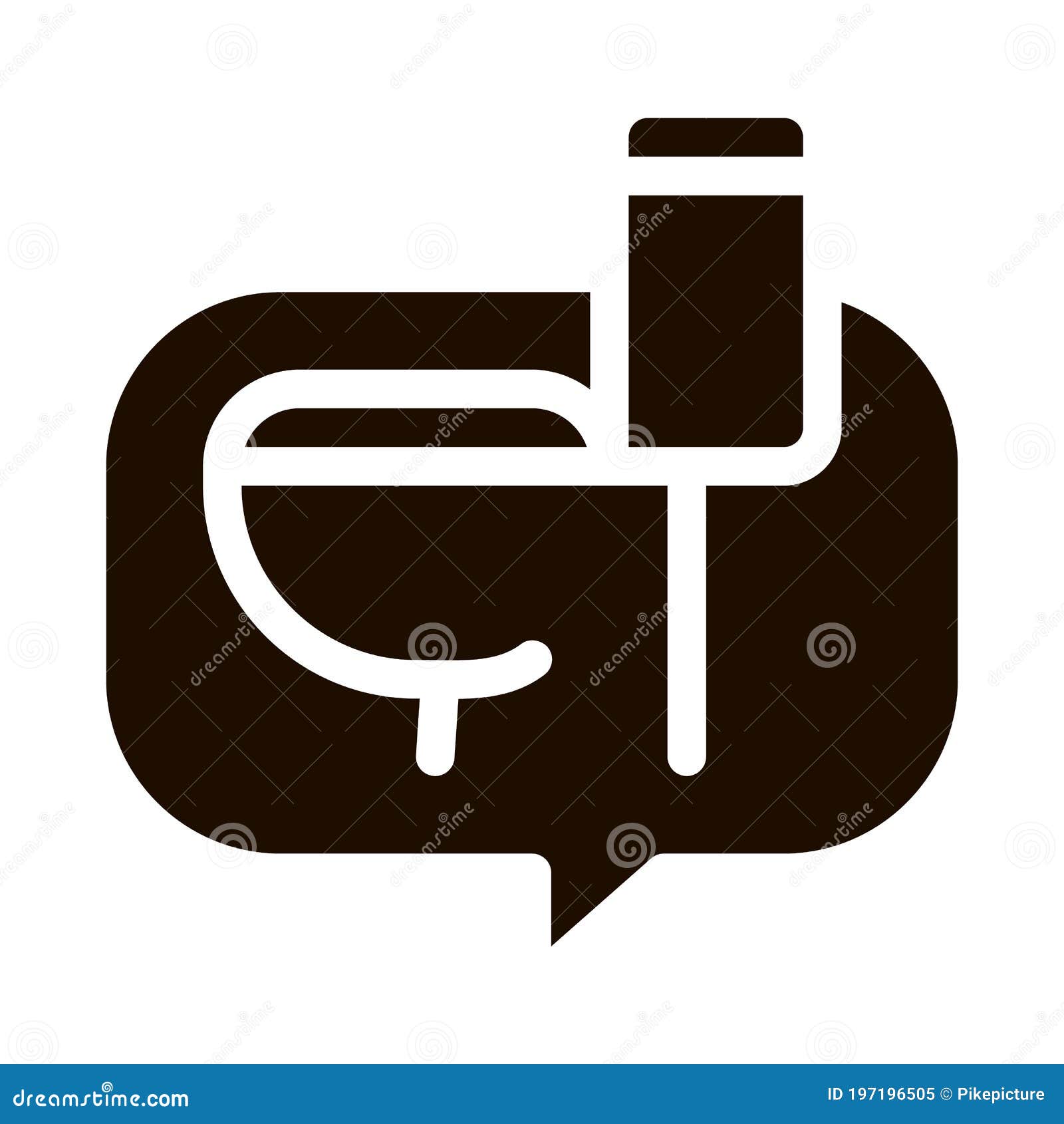 Constipation Symptomp of Pregnancy Glyph Icon Stock Vector ...