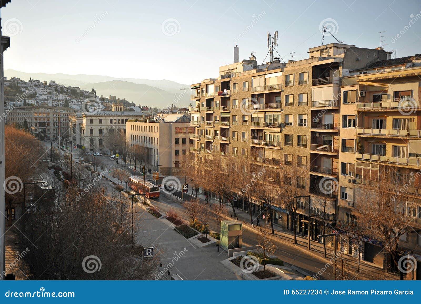 Constitution Avenue, Granada, Andalusia, Spain Editorial Stock Image ...