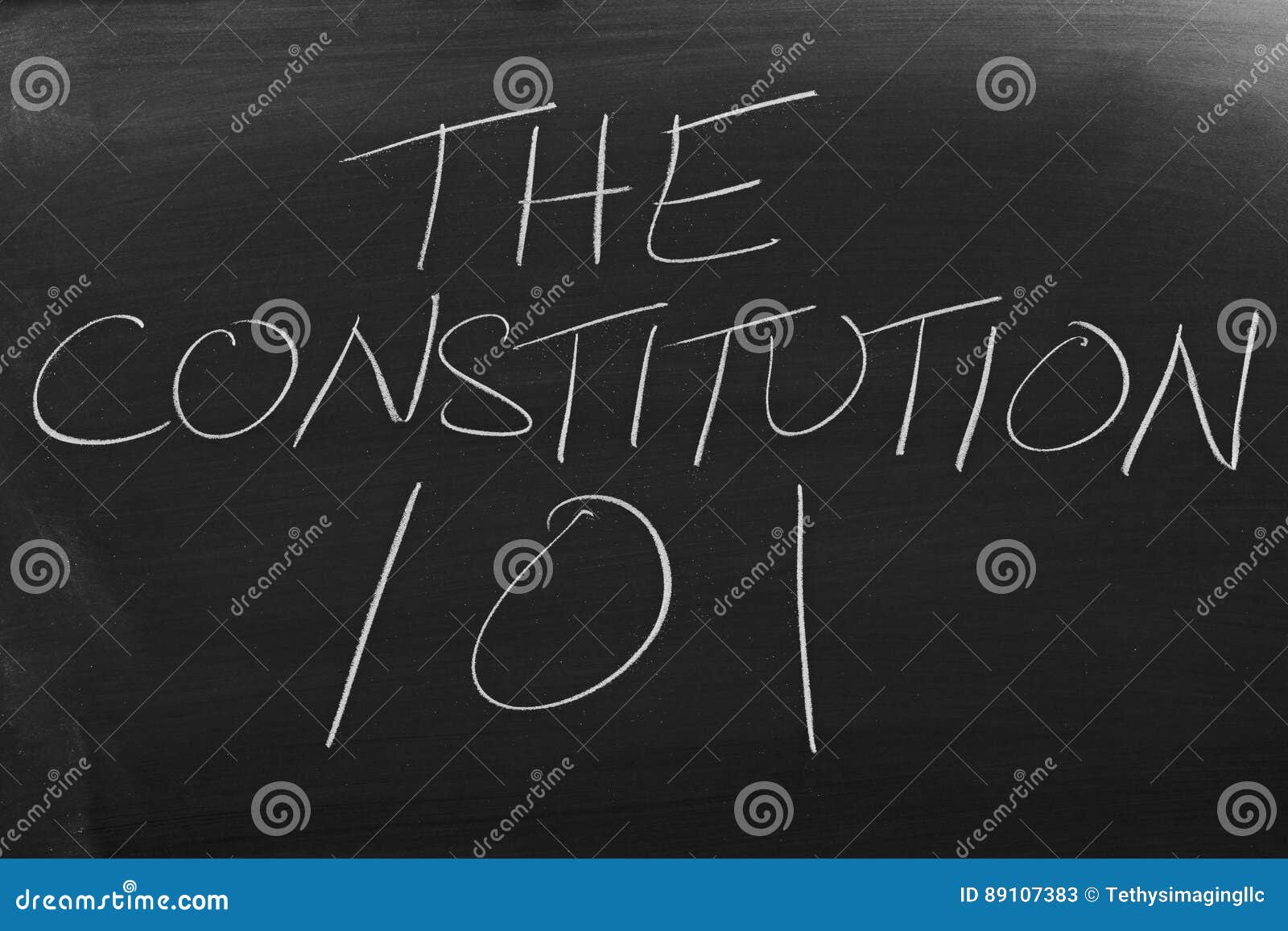 The Constitution 101 on a Blackboard Stock Image - Image of advanced ...