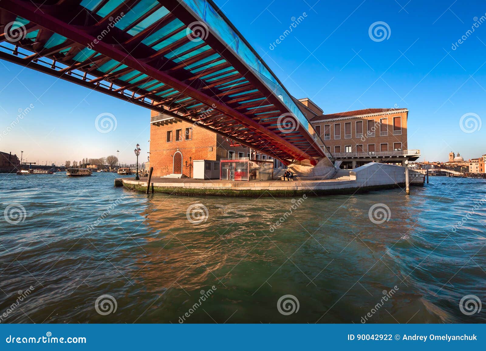 Constitution Bridge and Ferrovia Station in Venice Editorial ...