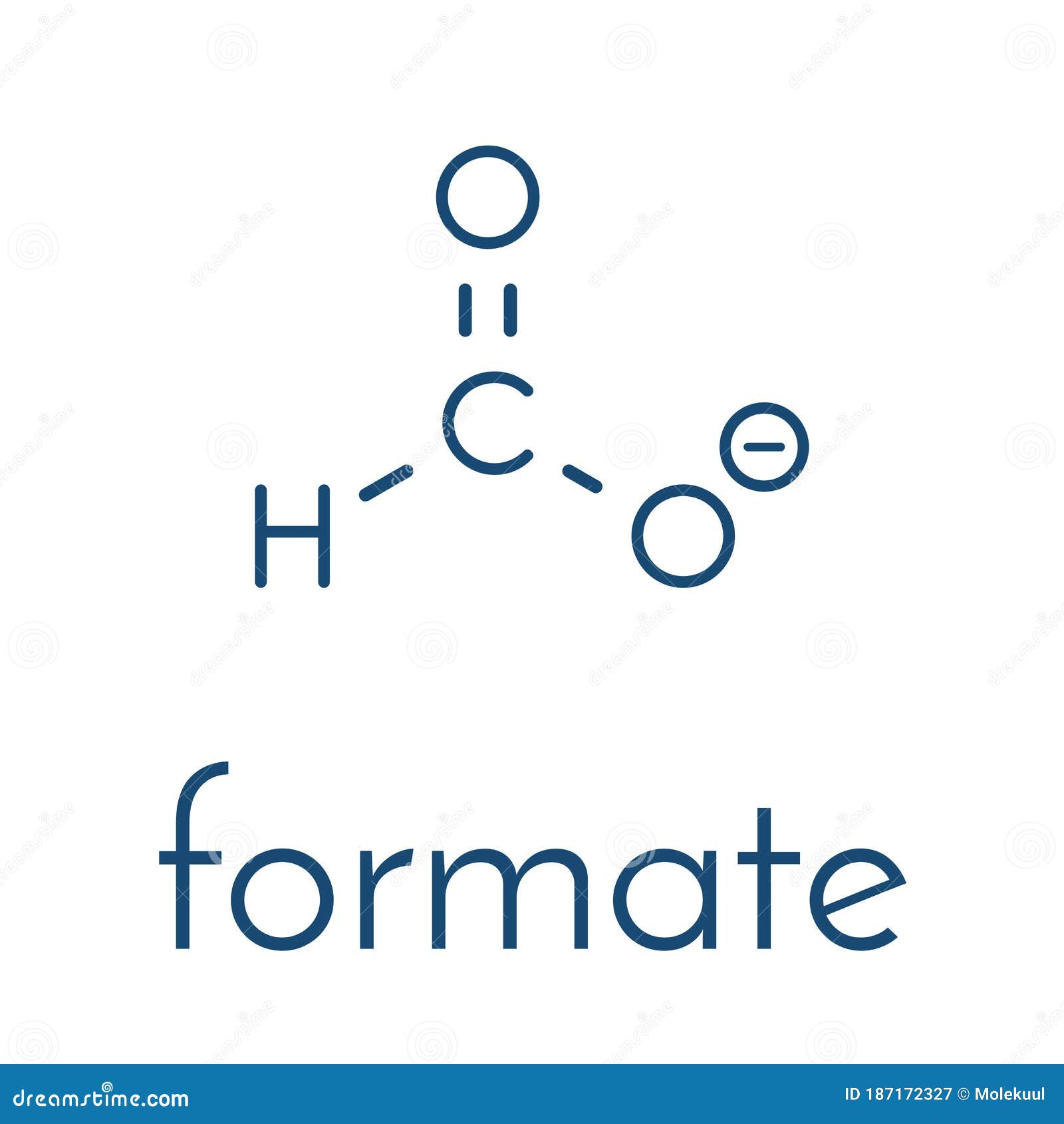 Constitution Chimique D'anion De Formiate. Formule Squelettique ...