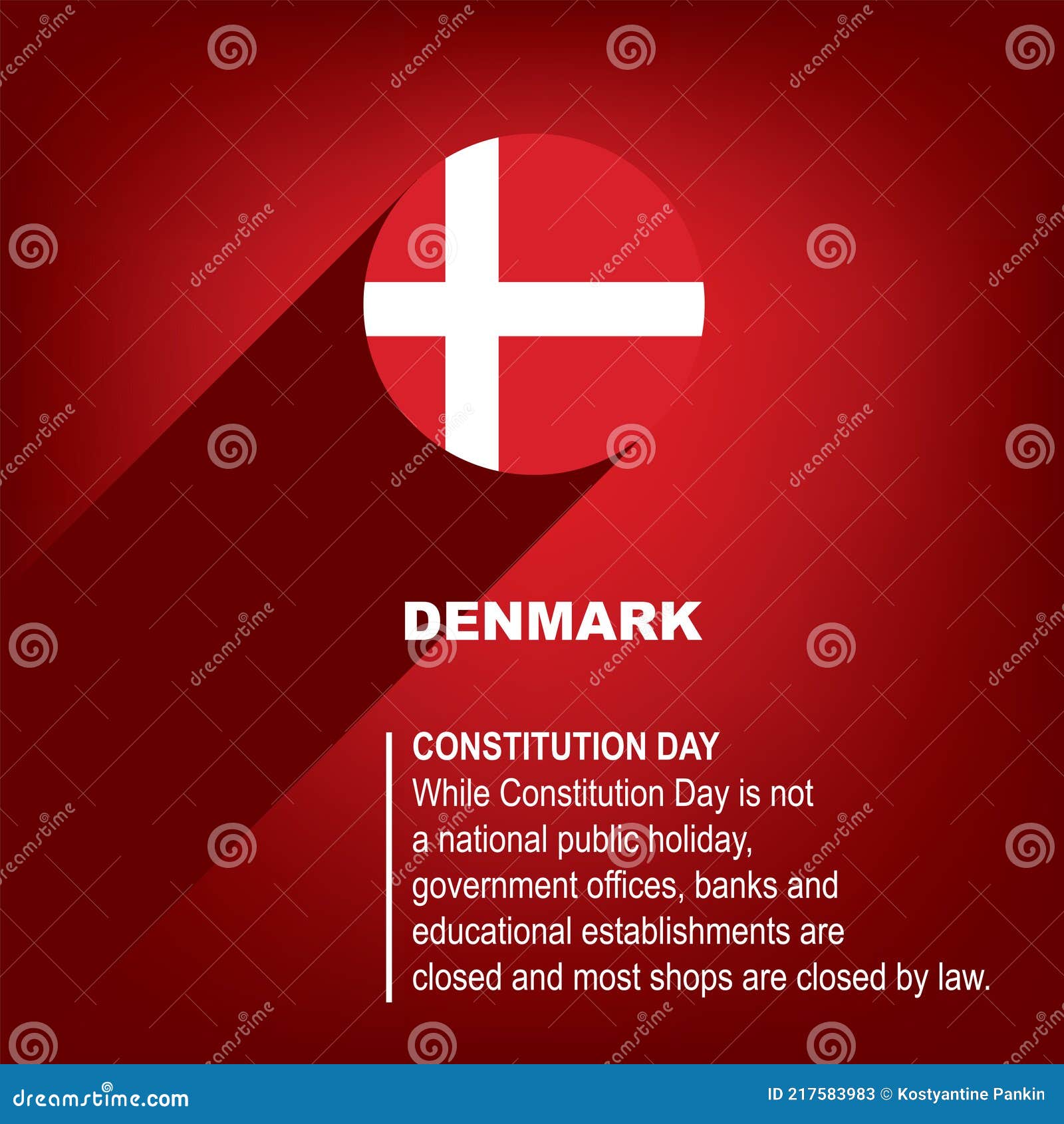 Constitution Day in Denmark Stock Vector - Illustration of denmark ...