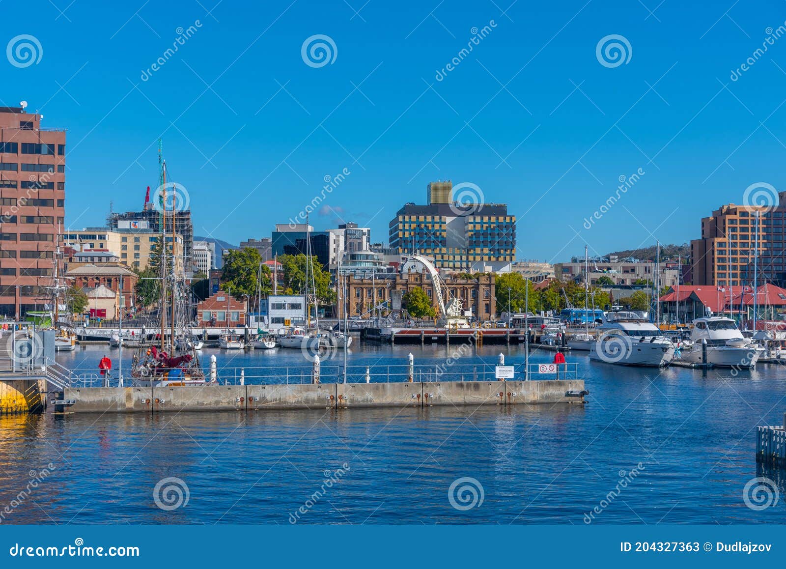 Constitution Dock at Port of Hobart in Australia Editorial Stock Photo ...