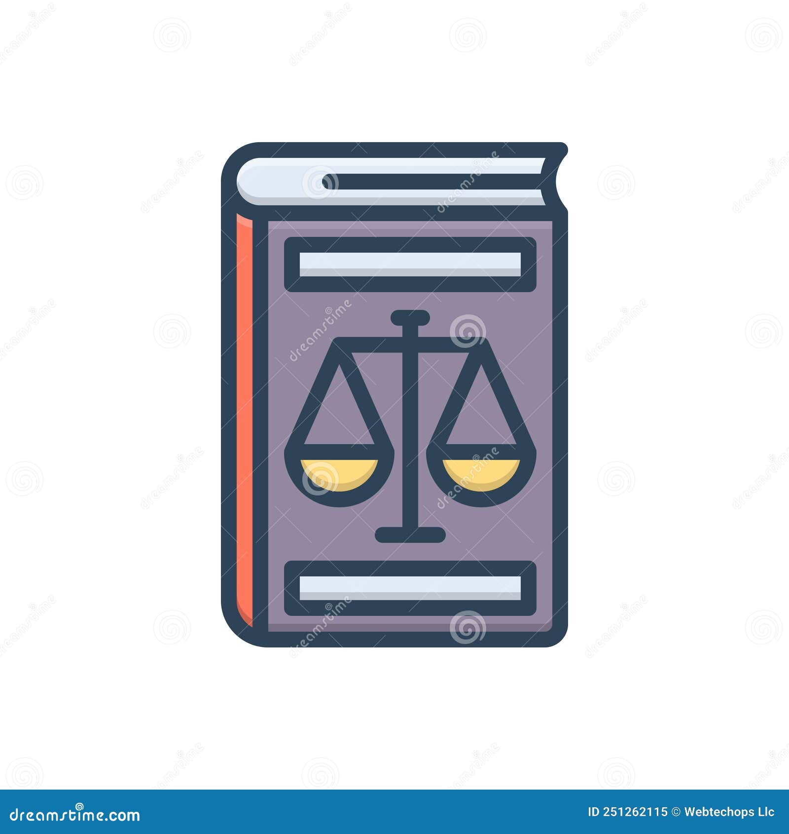Color Illustration Icon for Constitution, Book and Law Stock ...