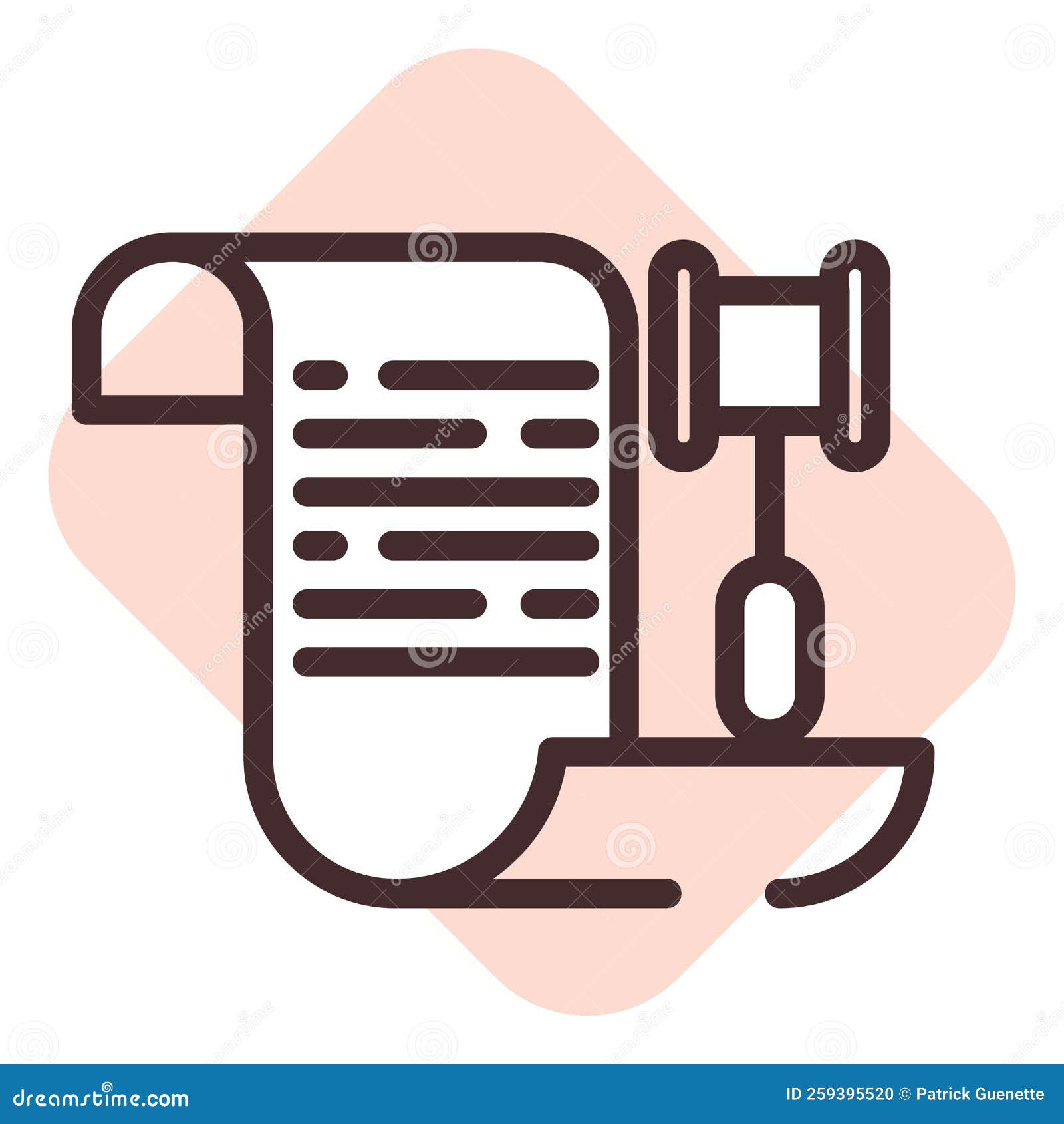Constitution law, icon stock vector. Illustration of background - 259395520