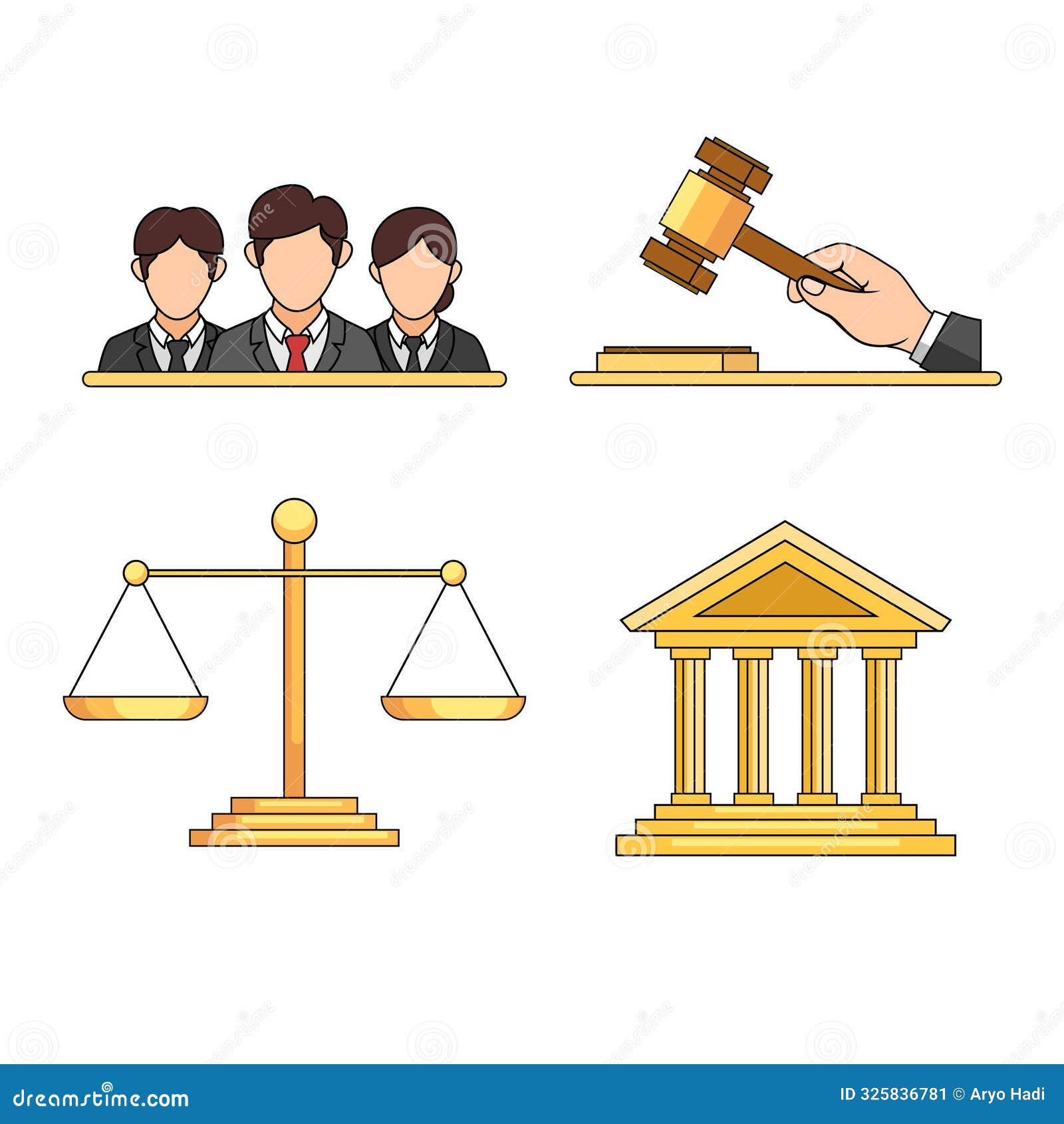 Constitution Symbol. Paper On Pillar Column. Government Law Letter ...