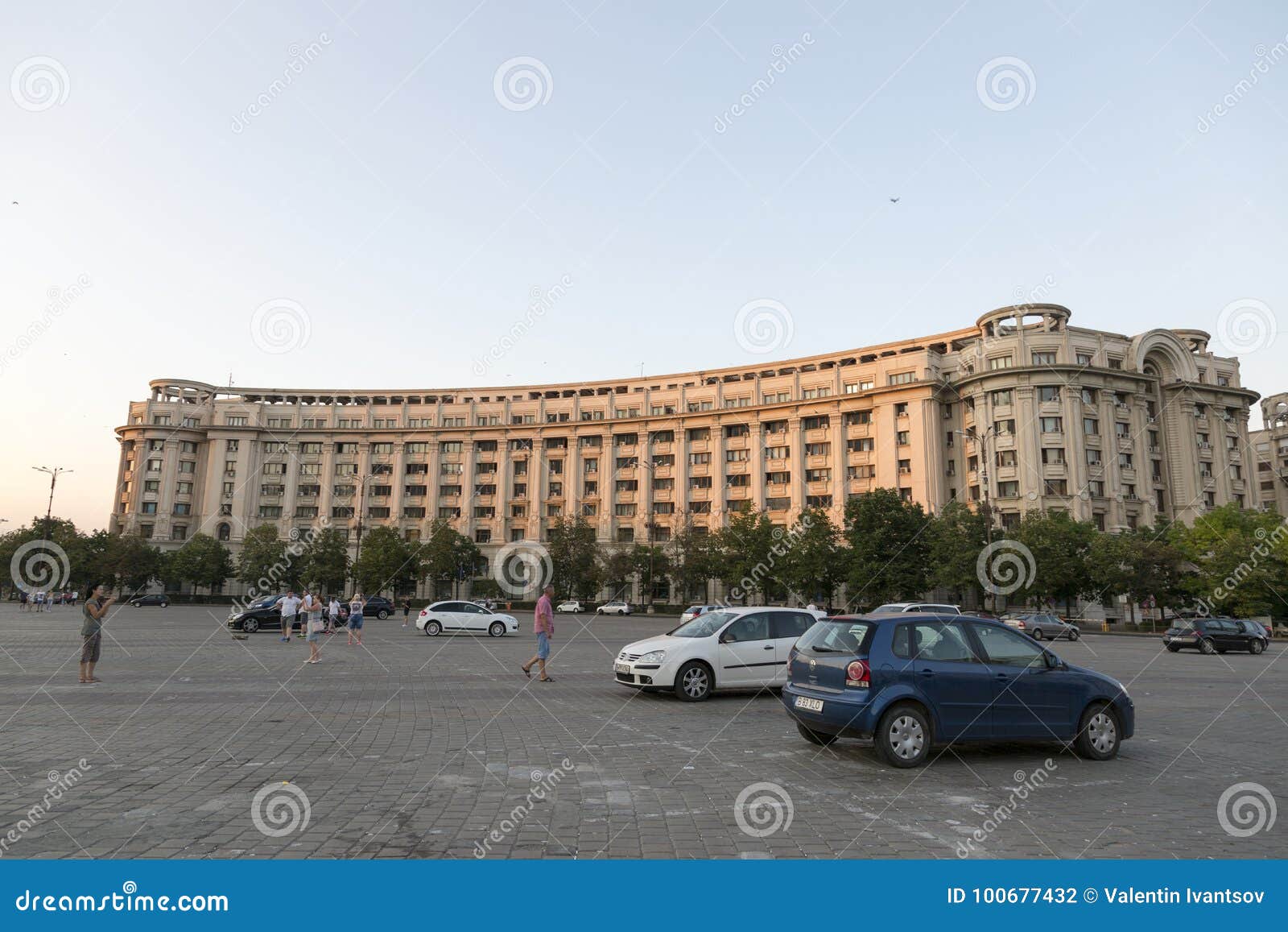 Constitution Square in the Center of Bucharest. Editorial Photography ...
