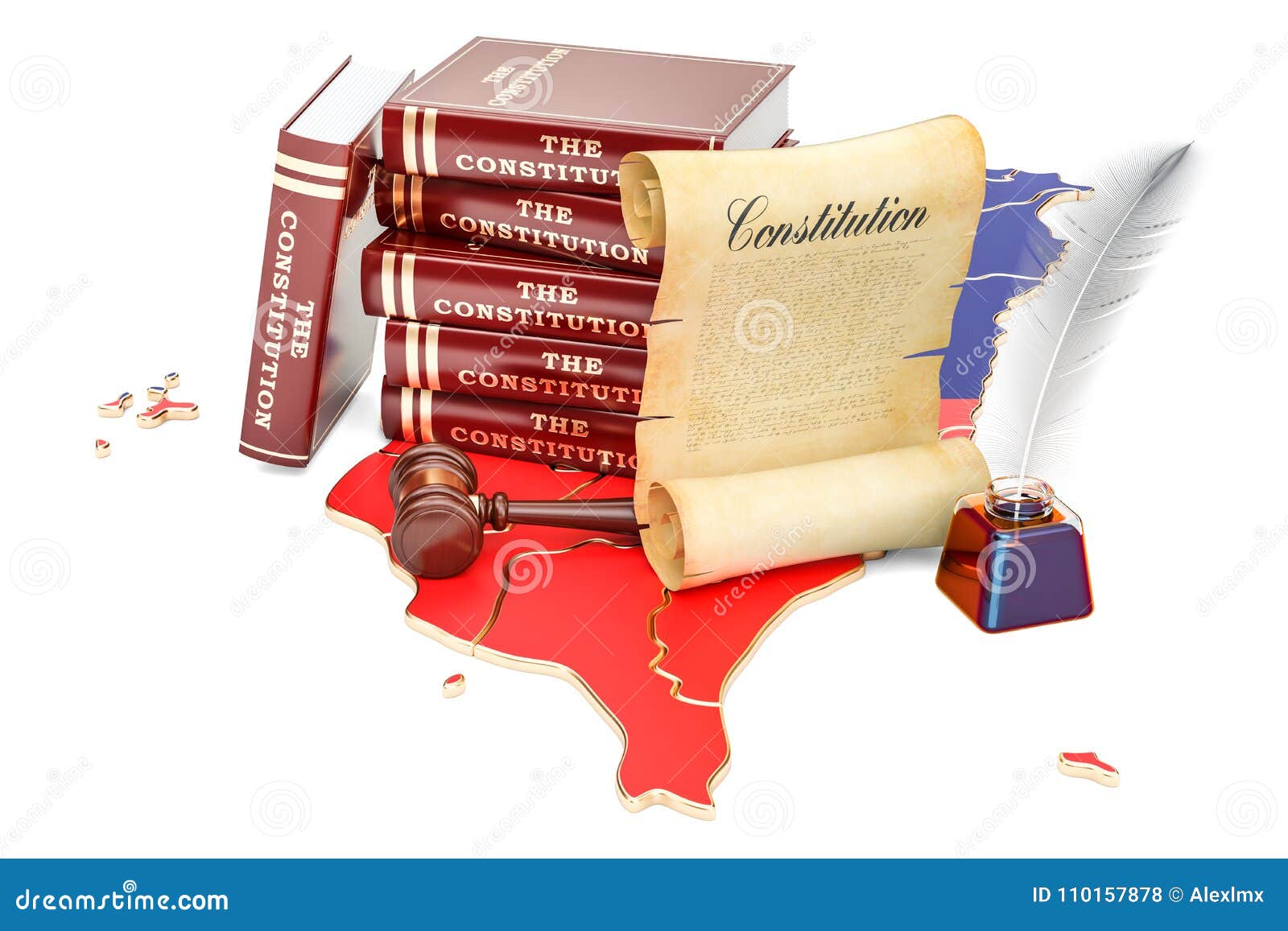 Constitution of Taiwan Concept, 3D Rendering Stock Illustration ...