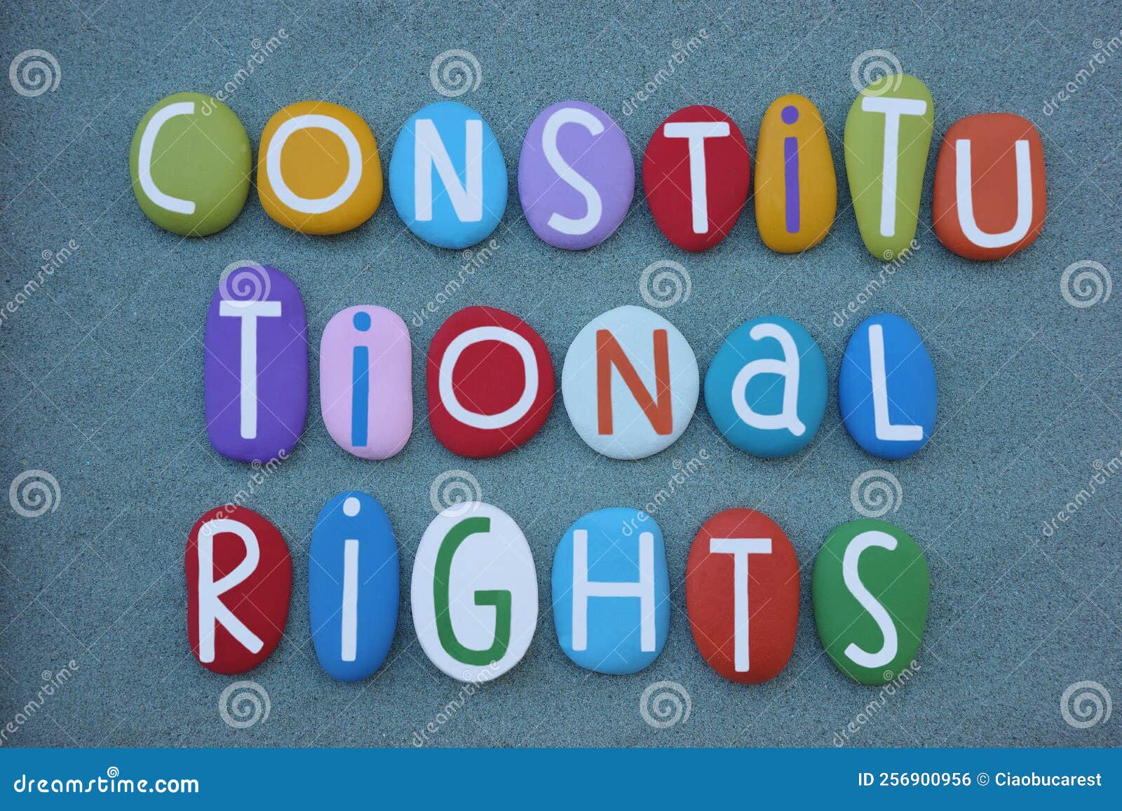 Constitutional Rights, Creative Slogan Composed with Multi Colored ...