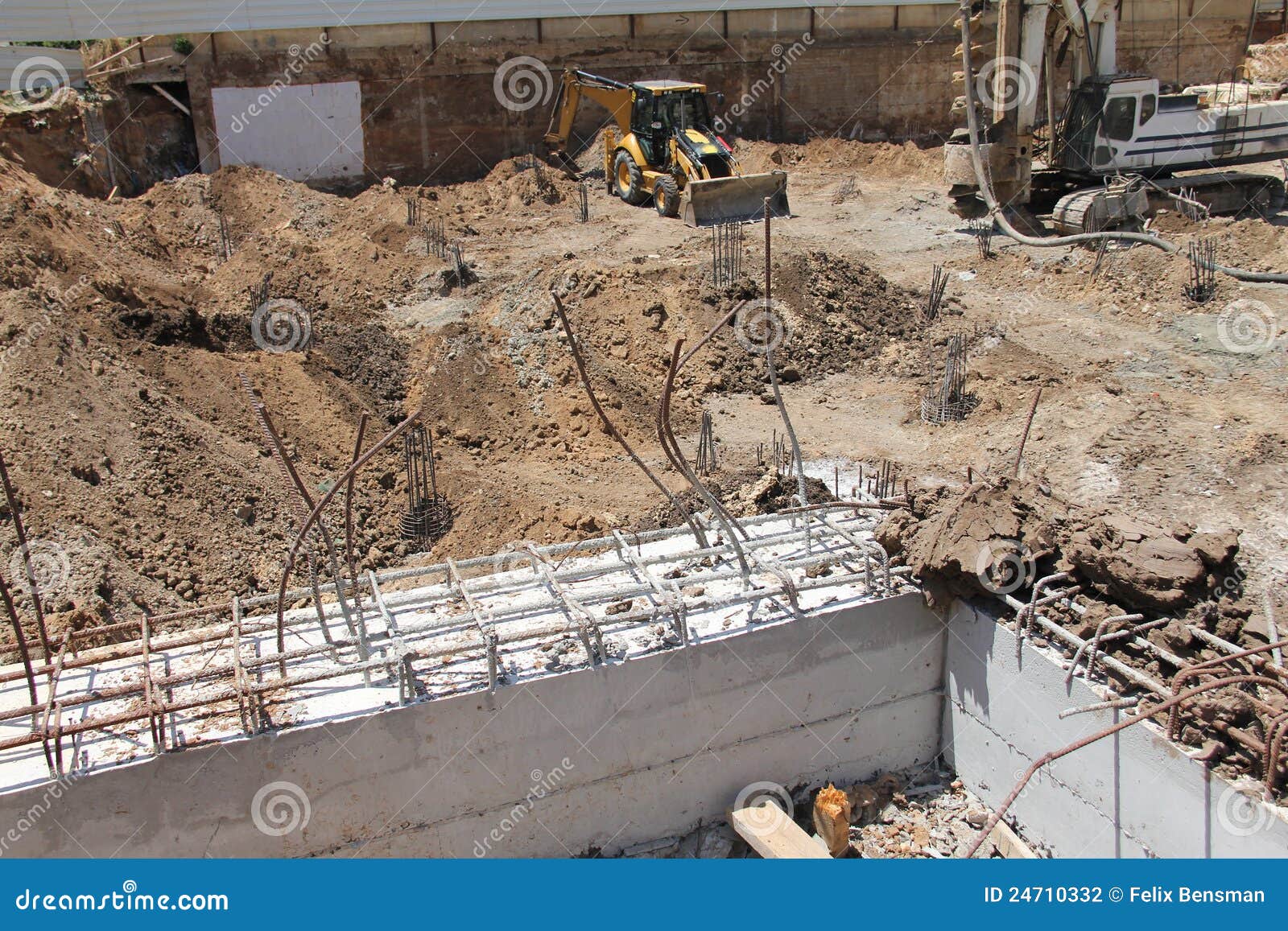 Constraction Site. Concrete Work Stock Photo - Image of cement, city ...