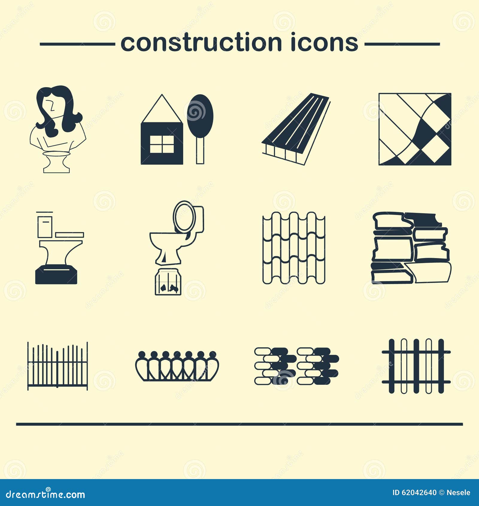 Constraction web icons set stock vector. Illustration of construction ...