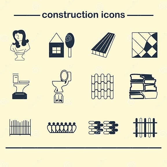 Constraction web icons set stock vector. Illustration of construction ...