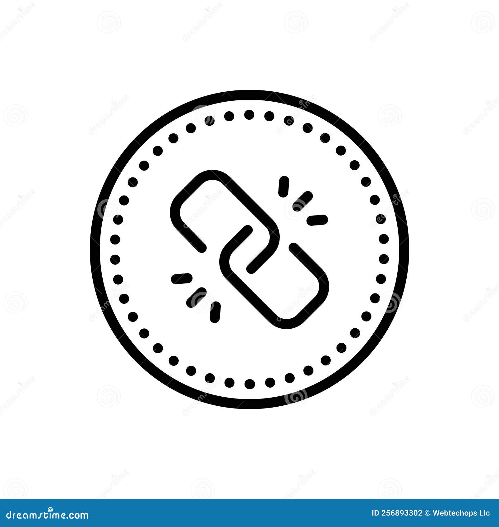 Black Line Icon for Constraints, Restriction and Strong Stock Vector ...