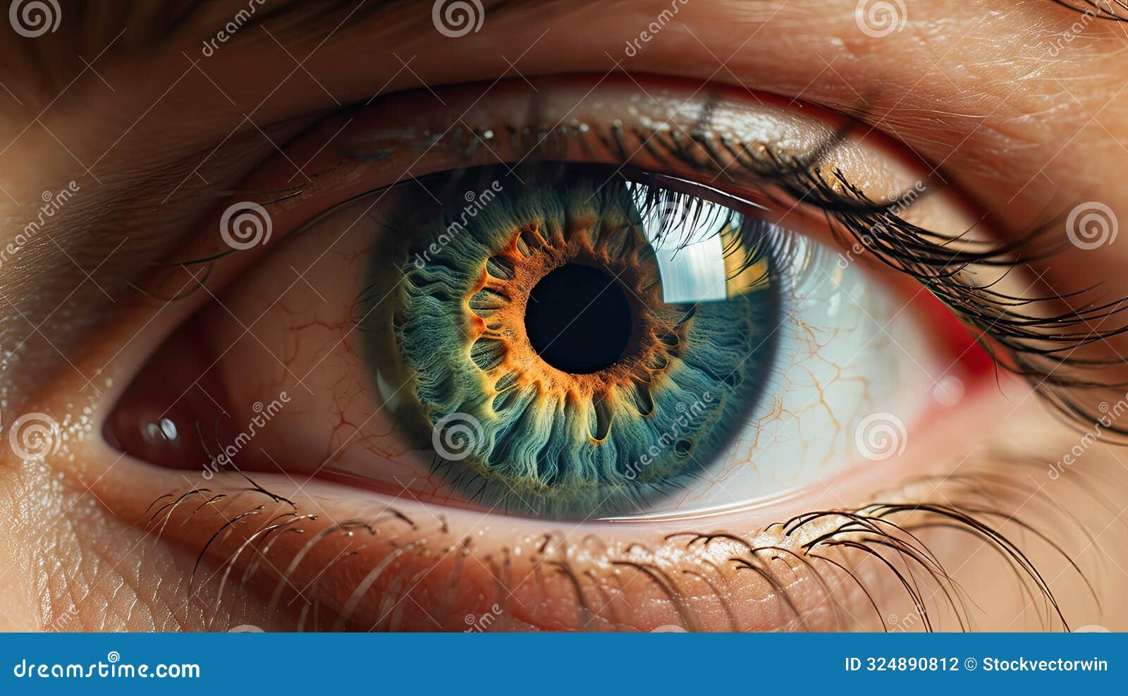Constriction Pupillary Light Reflex Stock Illustration - Illustration ...