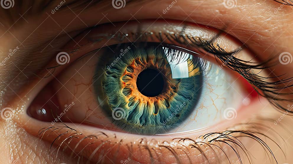 Constriction Pupillary Light Reflex Stock Illustration - Illustration ...