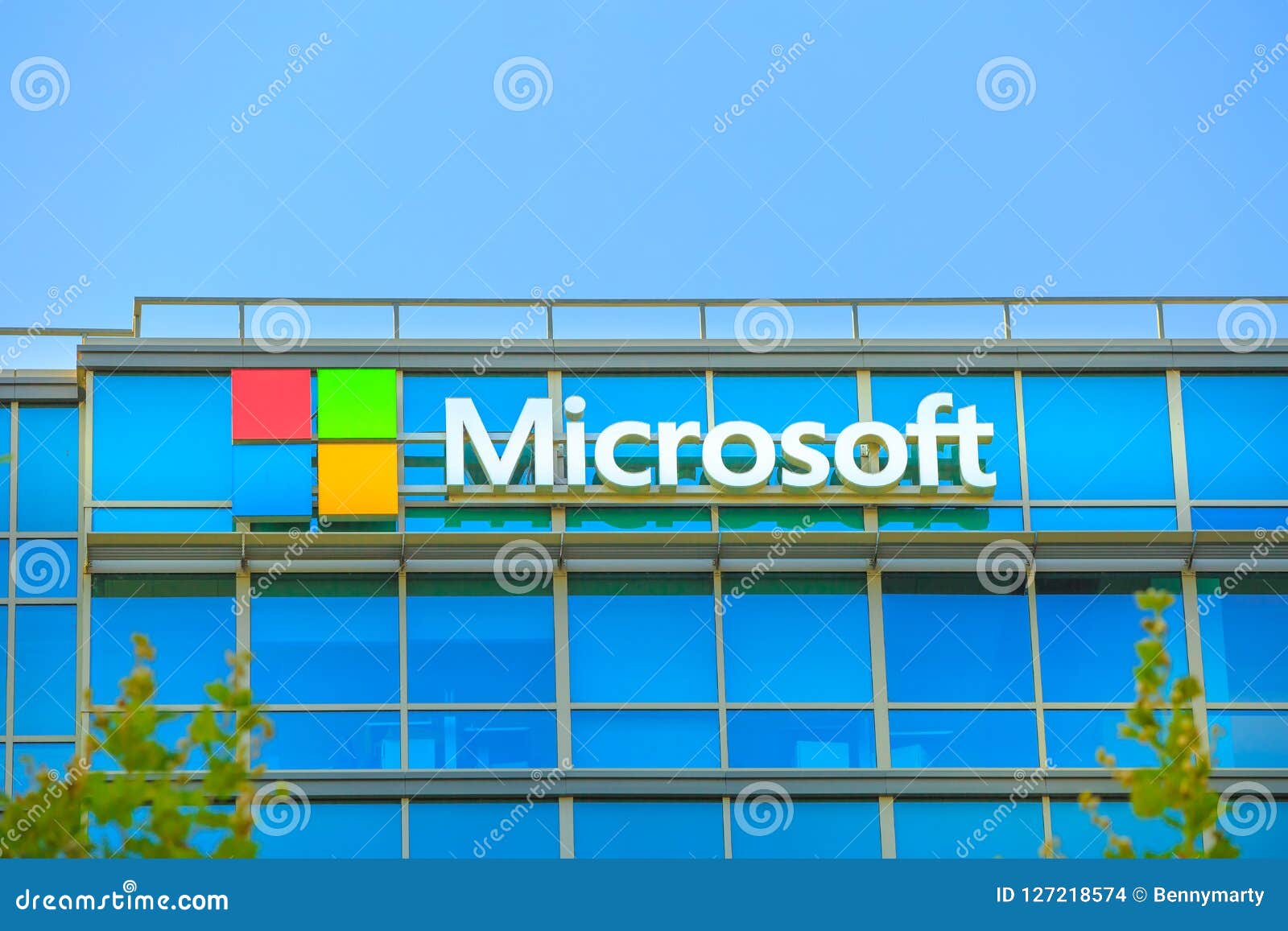 Construção Do Logotipo De Microsoft Imagem de Stock Editorial - Imagem ...