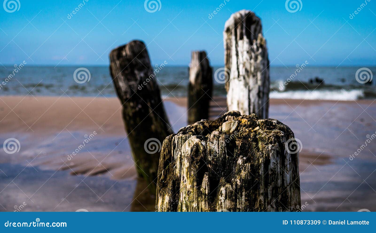 Construção Do Quebra-mar Em Uma Praia Imagem de Stock - Imagem de molhe ...