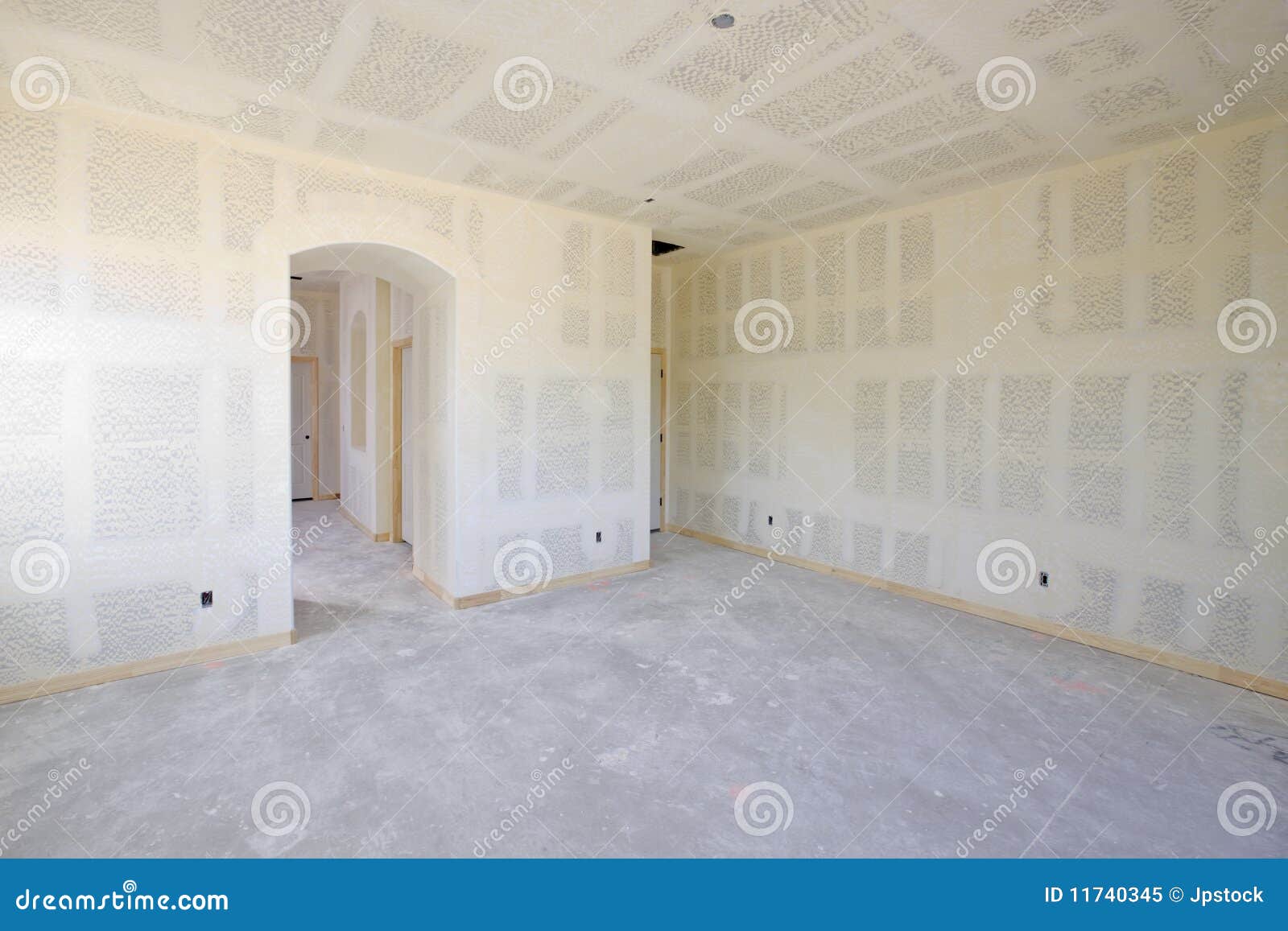 Construção Nova Do Interior Do Drywall Imagem de Stock - Imagem de casa ...