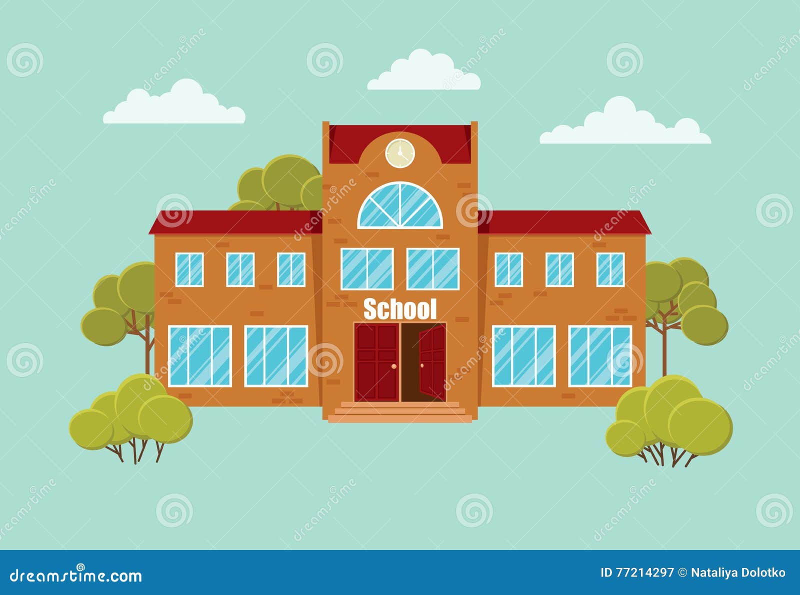 Construcción De Escuelas, Vector Ilustración del Vector - Ilustración ...