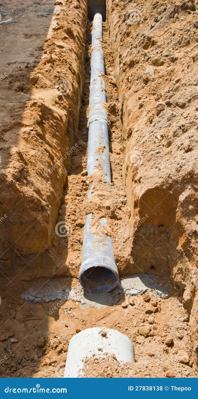Construcción De La Basura Del Dren. Foto de archivo - Imagen de ...