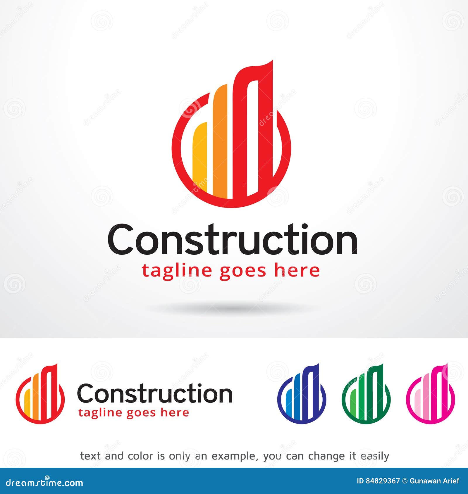 Construcción Logo Template Design Vector Ilustración del Vector ...