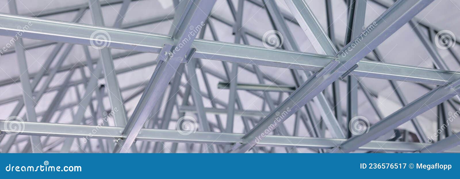 Construcción Moderna Metálica De Solapamiento De Techo Del Cierre Del ...