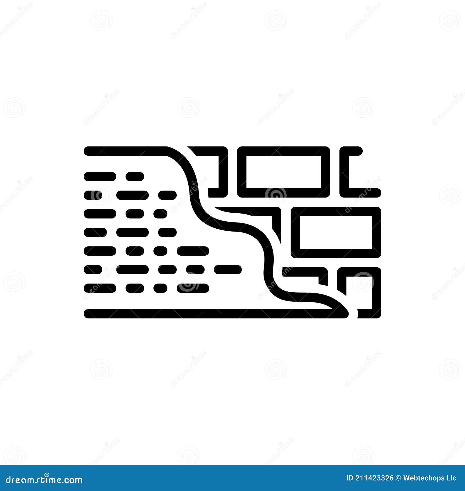 Black Line Icon for Construct, Build Up and Create Stock Vector ...