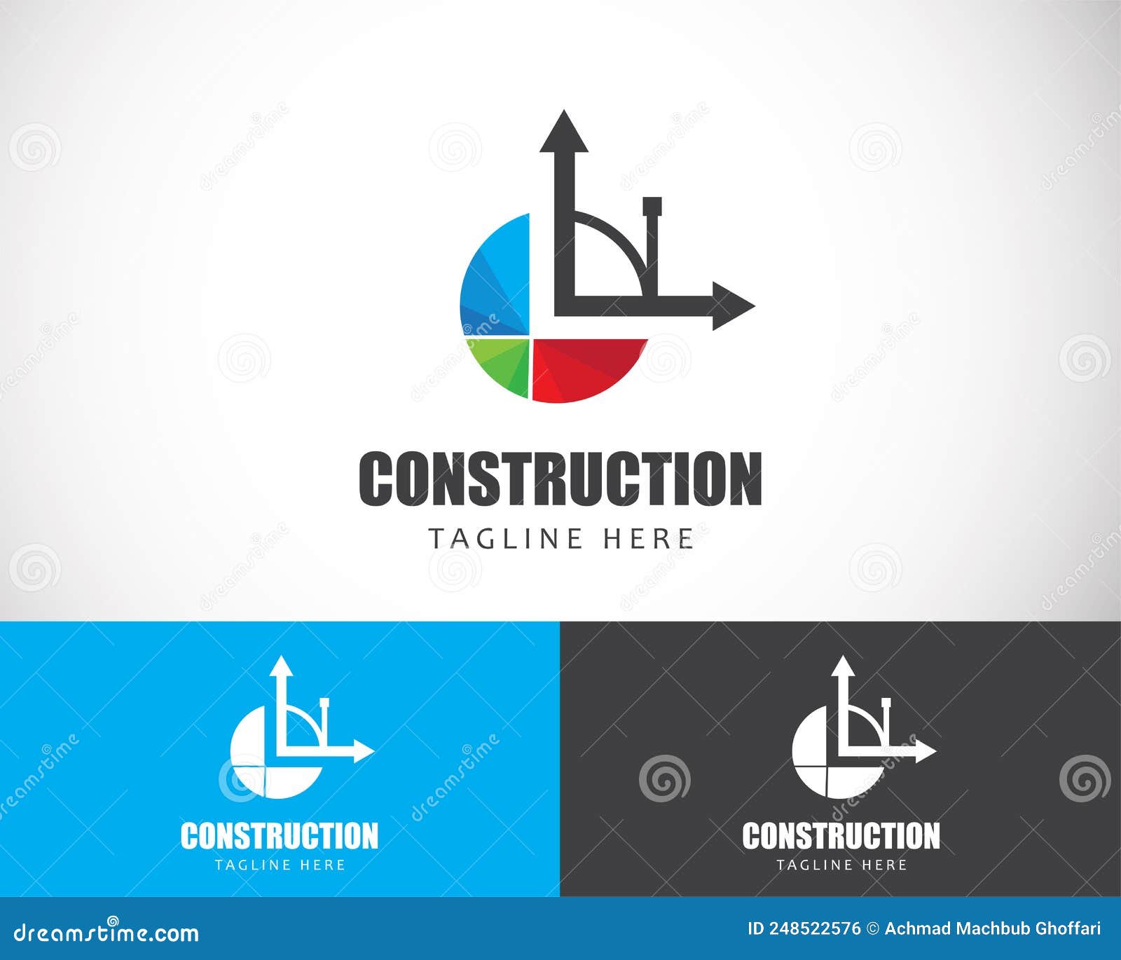 Construct Logo Creative Arrow Diagram Logo Concept Building Stock ...