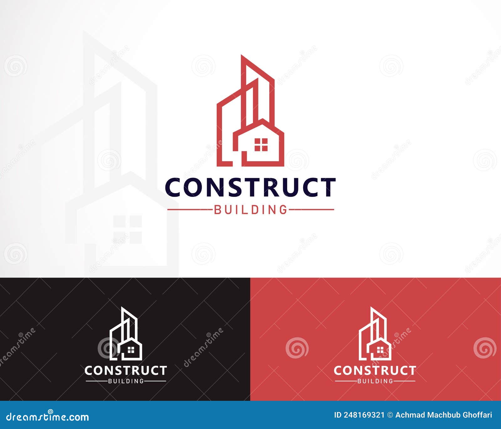 Construct Logo Creative Arrow Diagram Logo Concept Building Stock ...