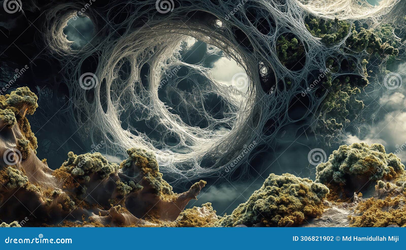 Construct a Mesmerizing Biomechanical Landscape Where Organic and ...