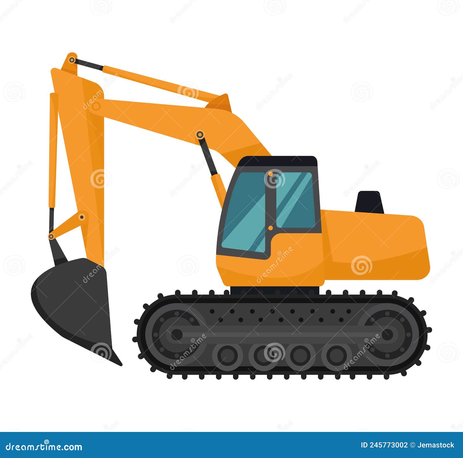 Constructie Van Graafmachines Vector Illustratie - Illustration of ...