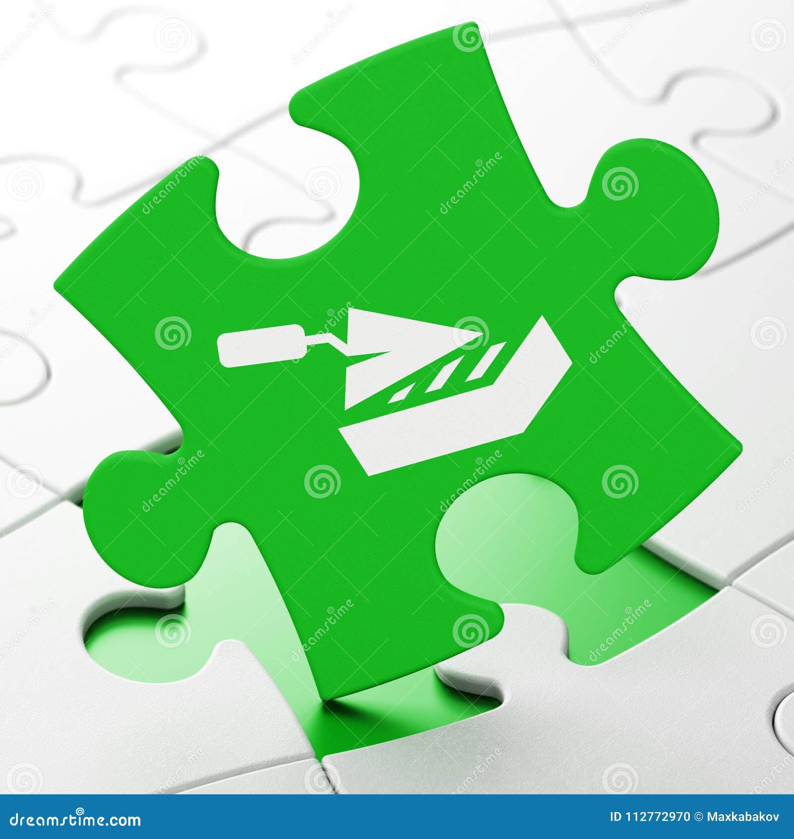 Constructing Concept: Brick Wall On Puzzle Background Stock Photography ...