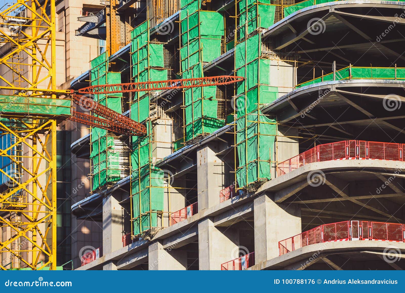 Constructing New High-rise Building Stock Photo - Image of capital ...
