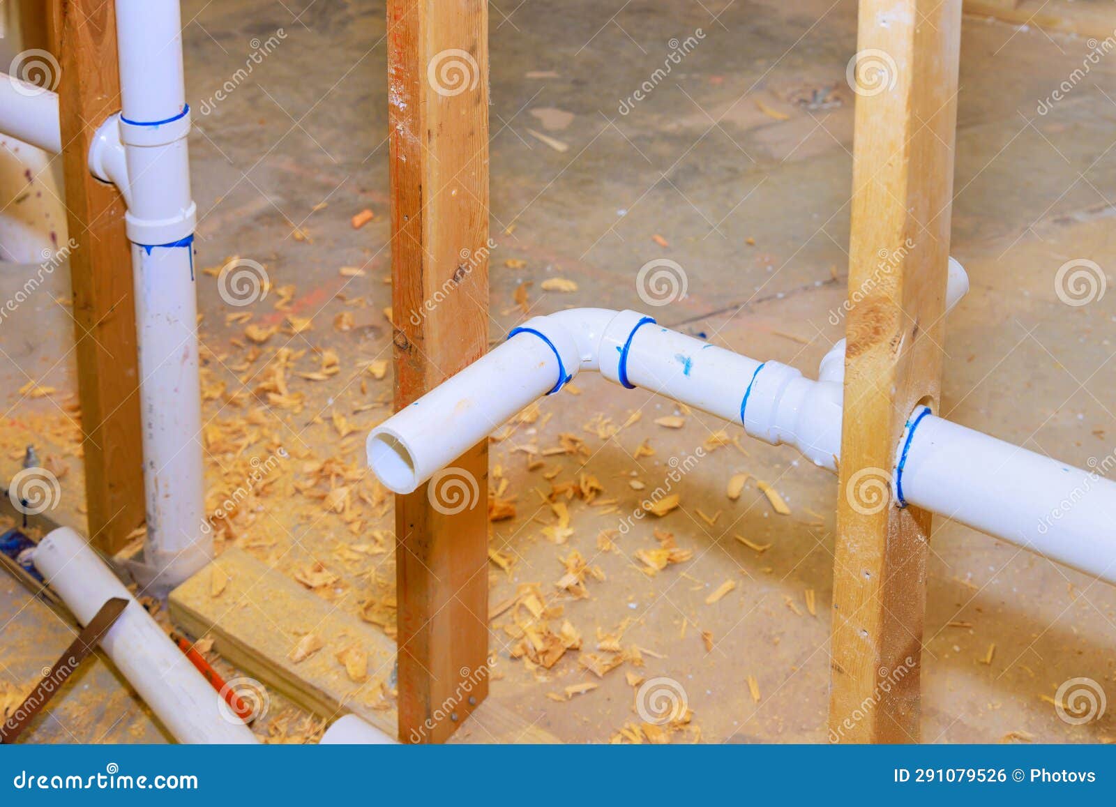 Constructing a New House in Wall Drainage System Installation Stock ...