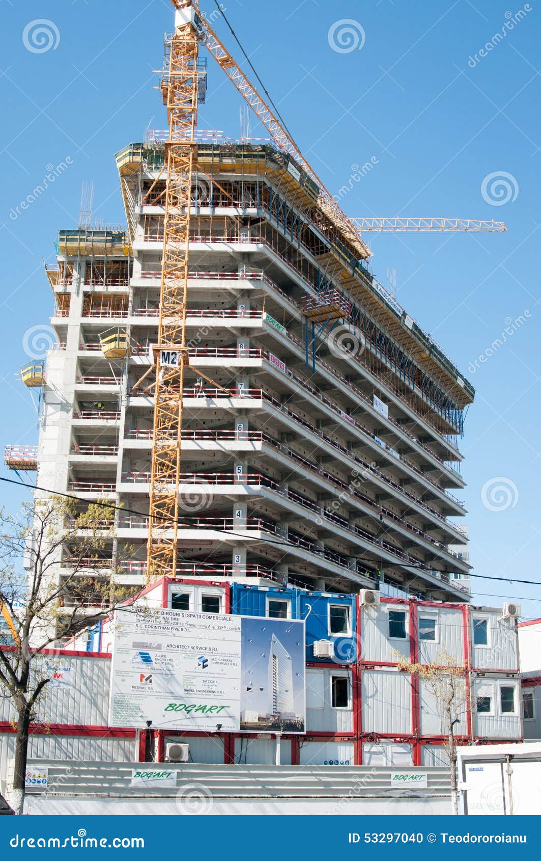 Constructing an Office Tower Editorial Image - Image of accommodations ...