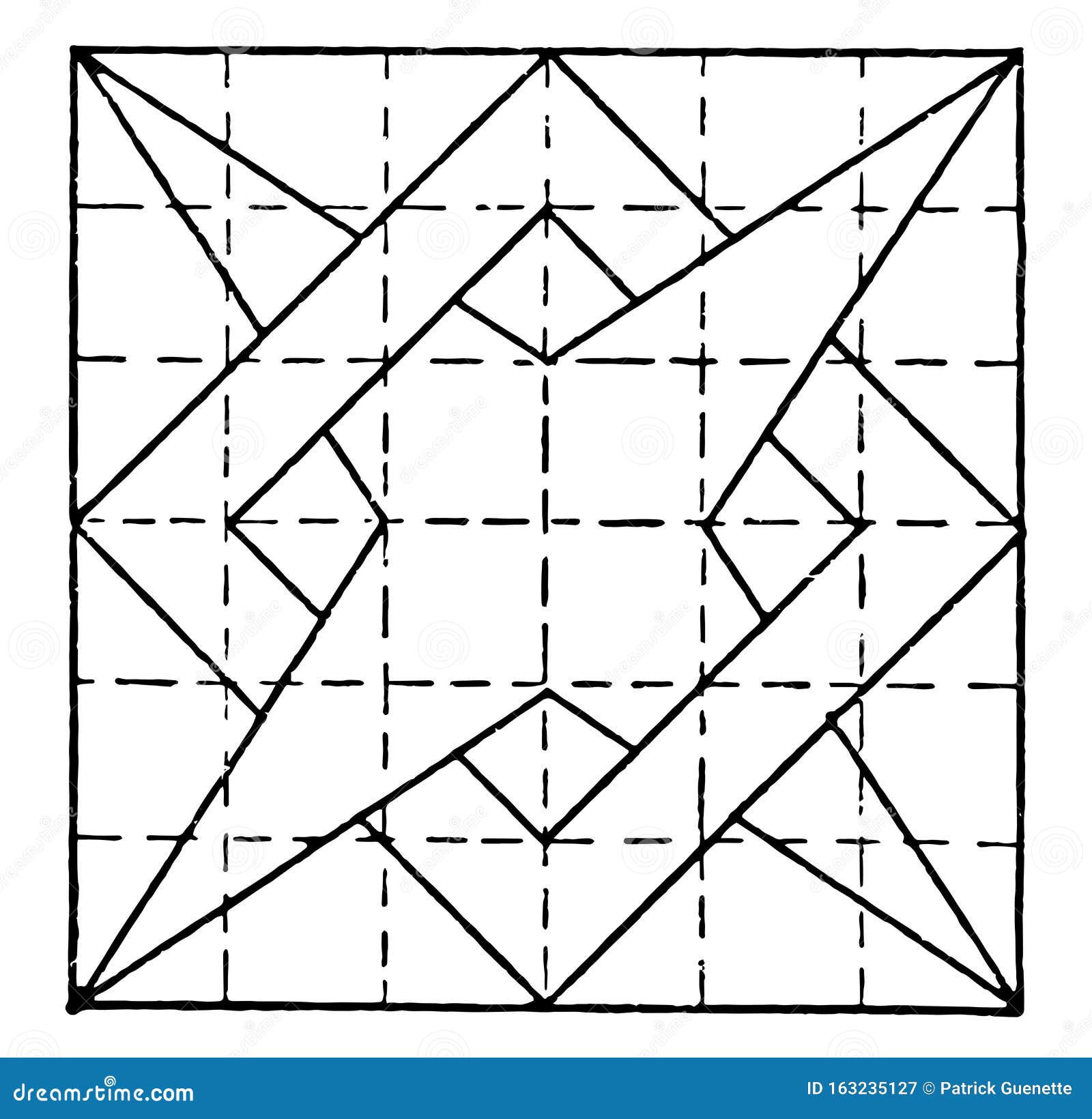 Constructing 4 Point Star Overlapping Box Pattern Using T Square and ...